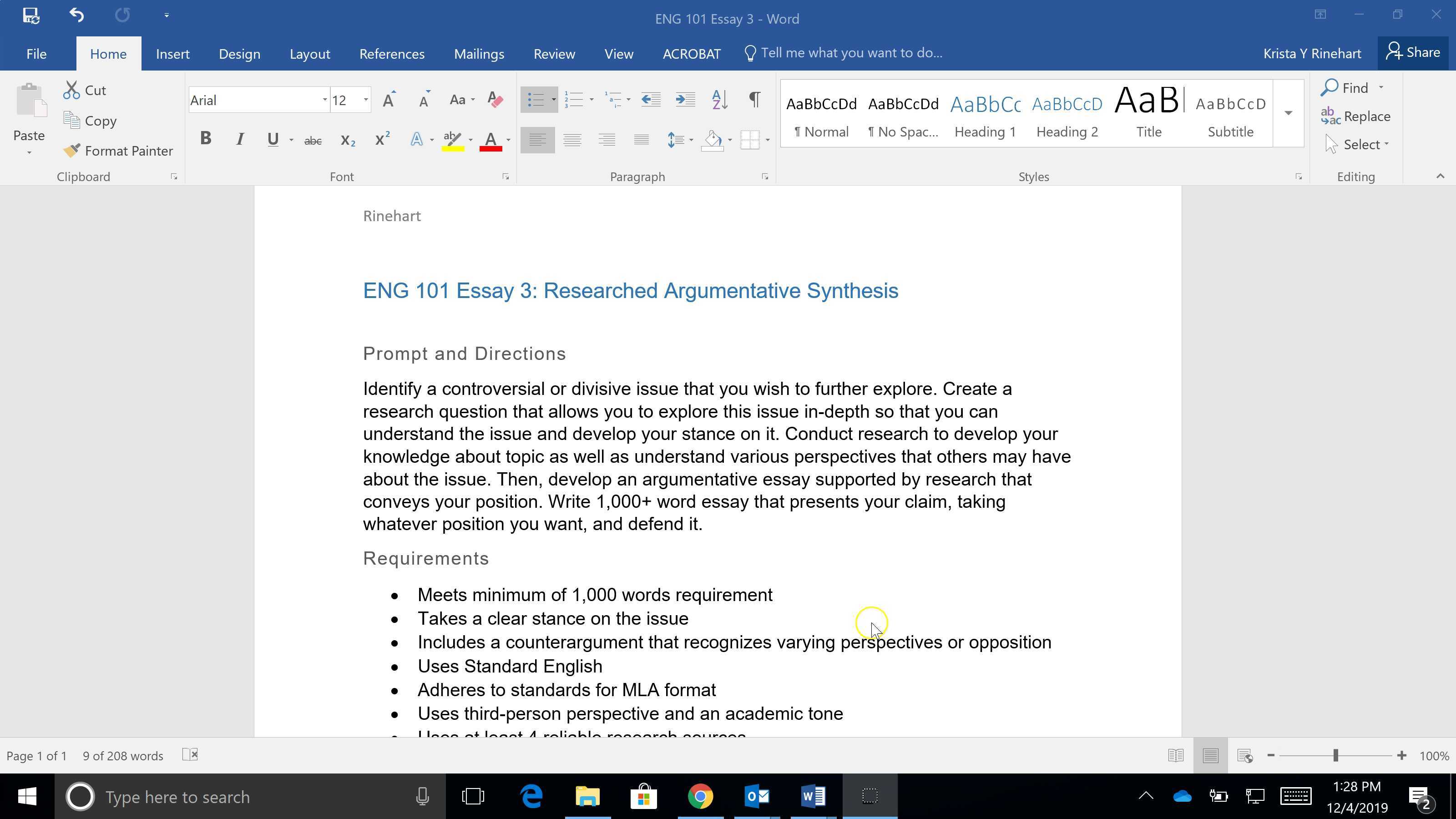 ENG 101 Essay 3 Tutorial