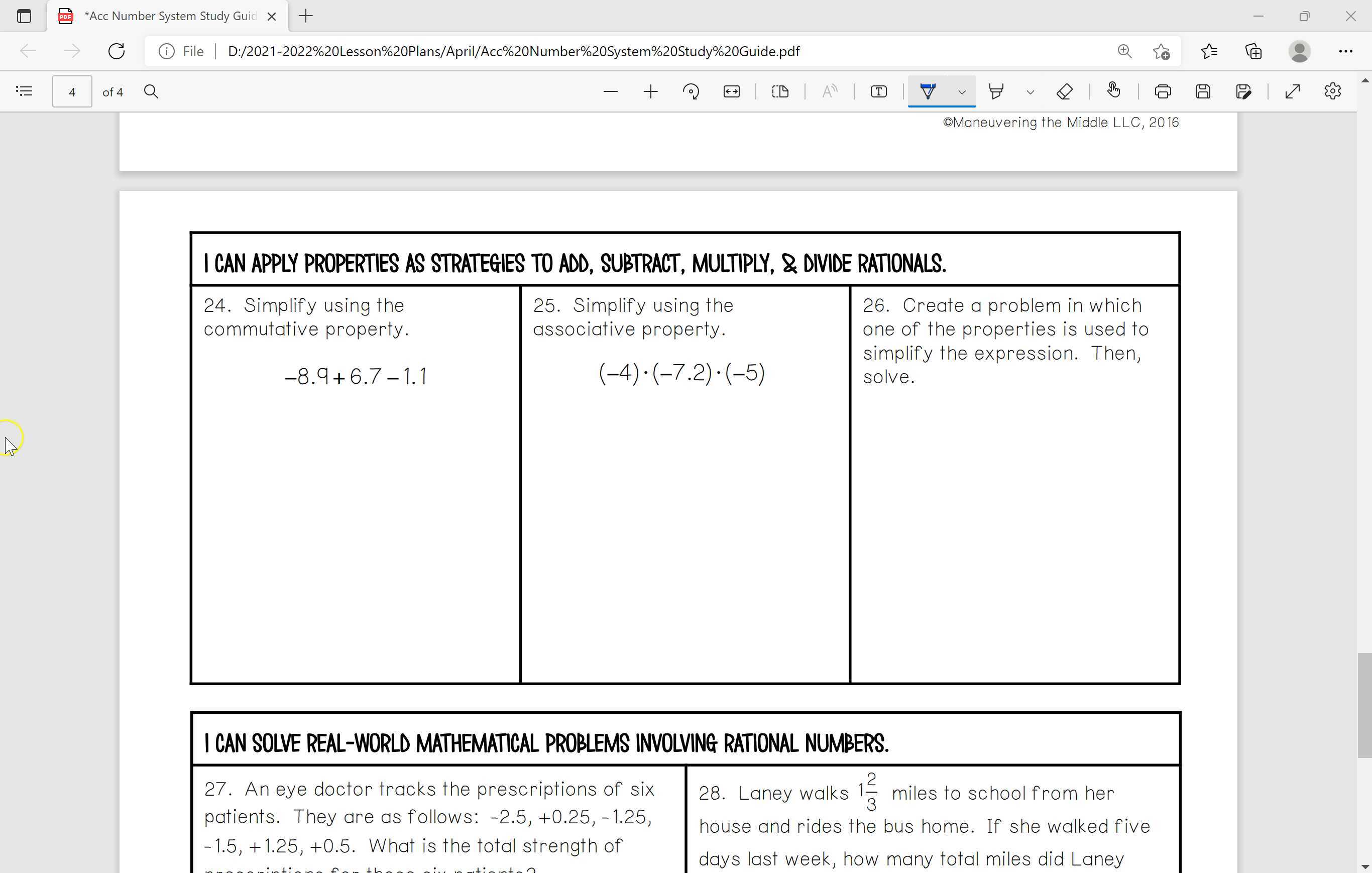 Number System Study Guide part 3