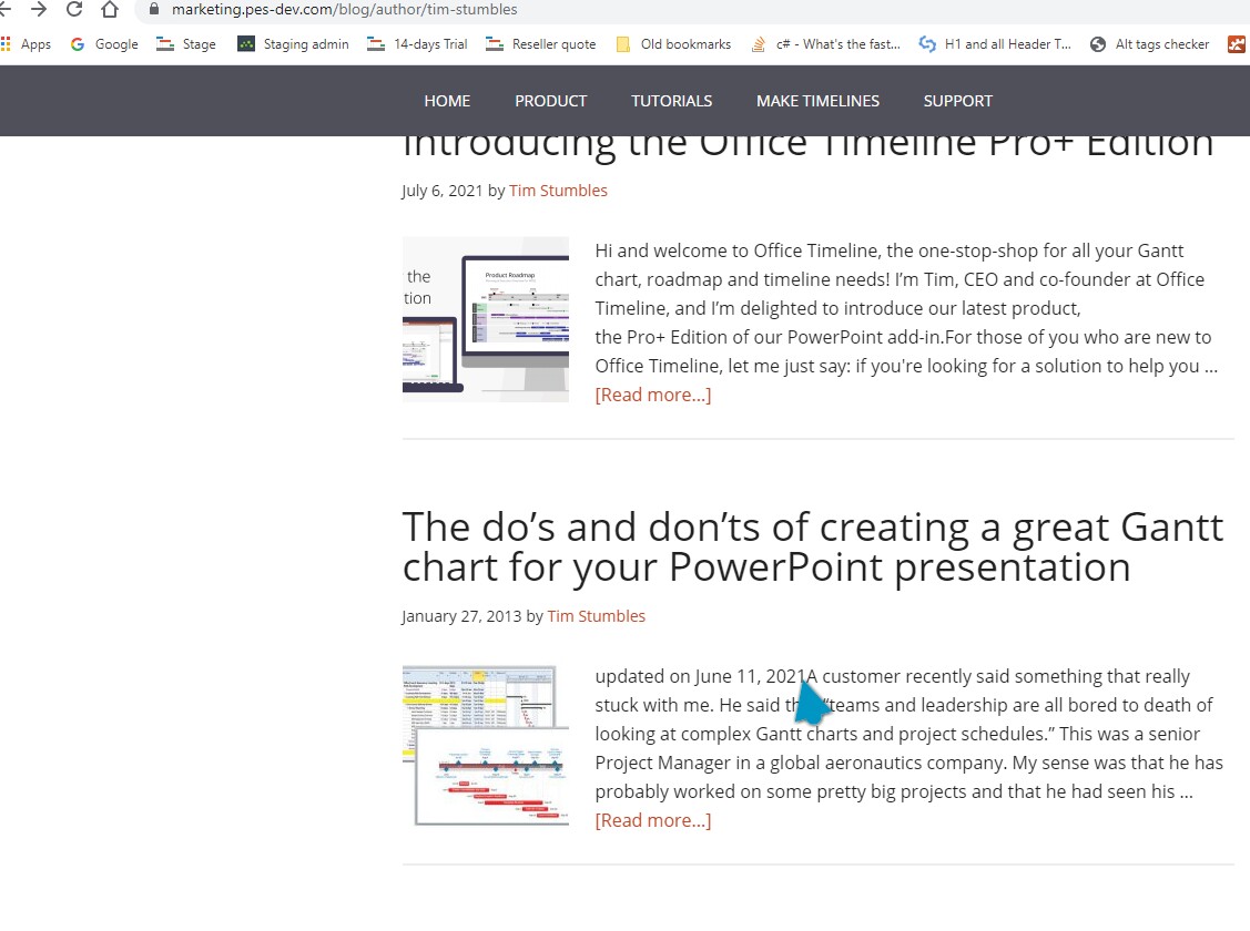 Snip - Tim Stumbles, Author at Office Timeline blog - Google Chrome