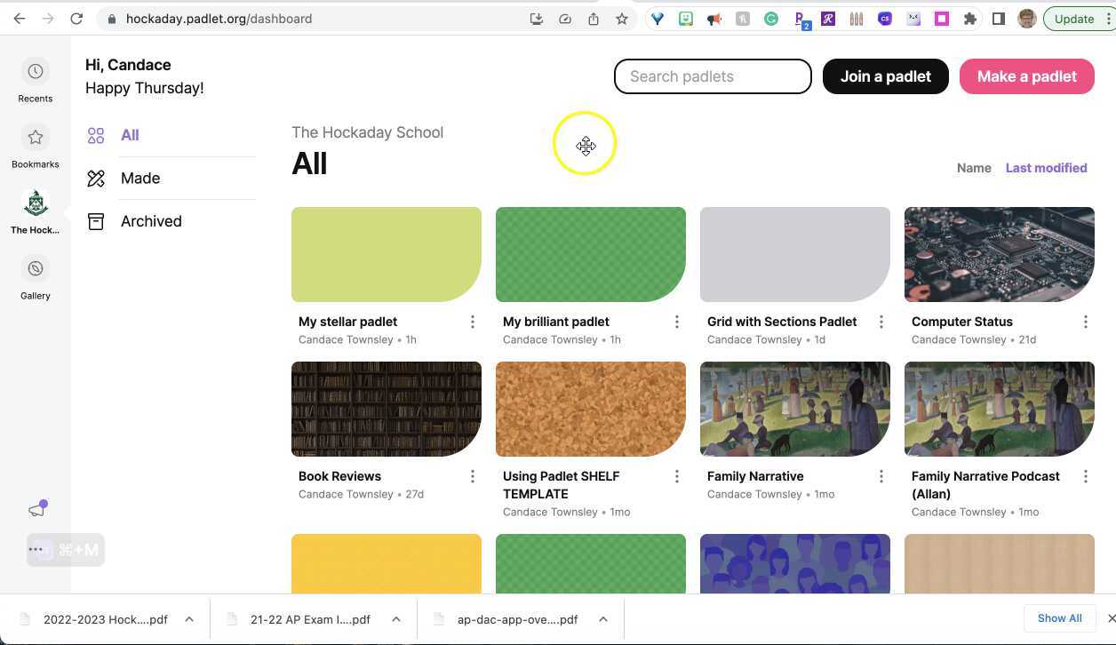 Using Padlet with Sections (Fishel)