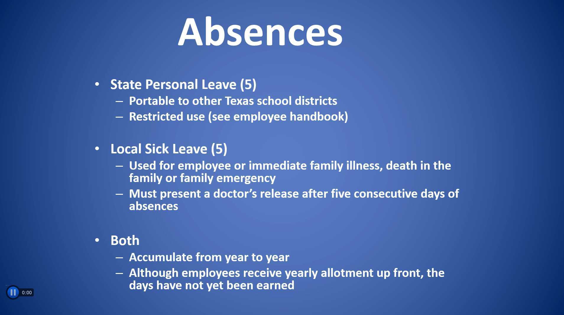 HR: Absences and Leave - Paraprofessionals (23-24)