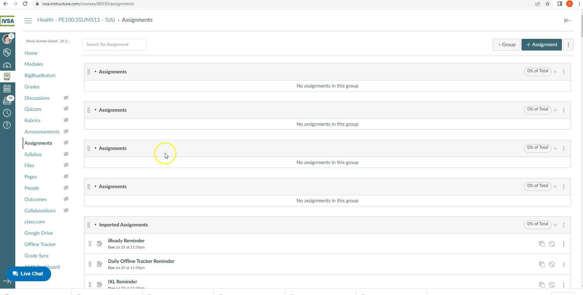 Correcting Assignments and Categories