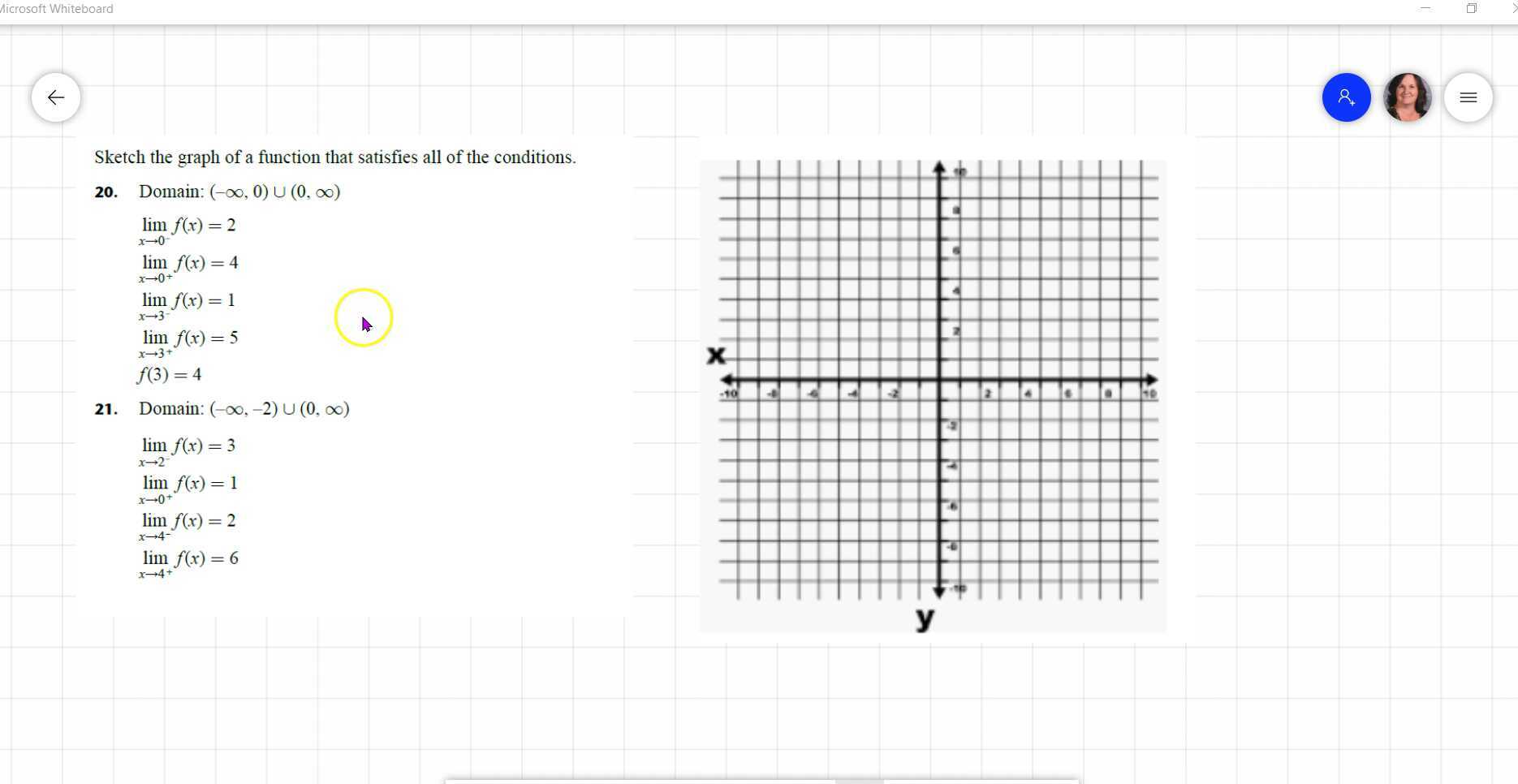 sketch graph from limits
