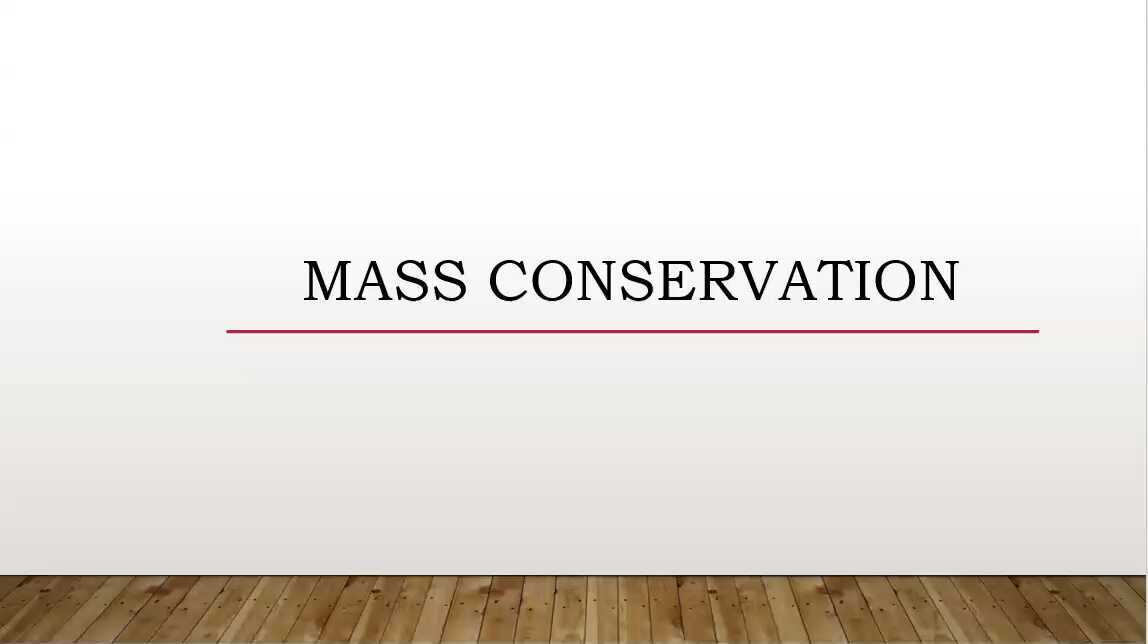 Mass conservation