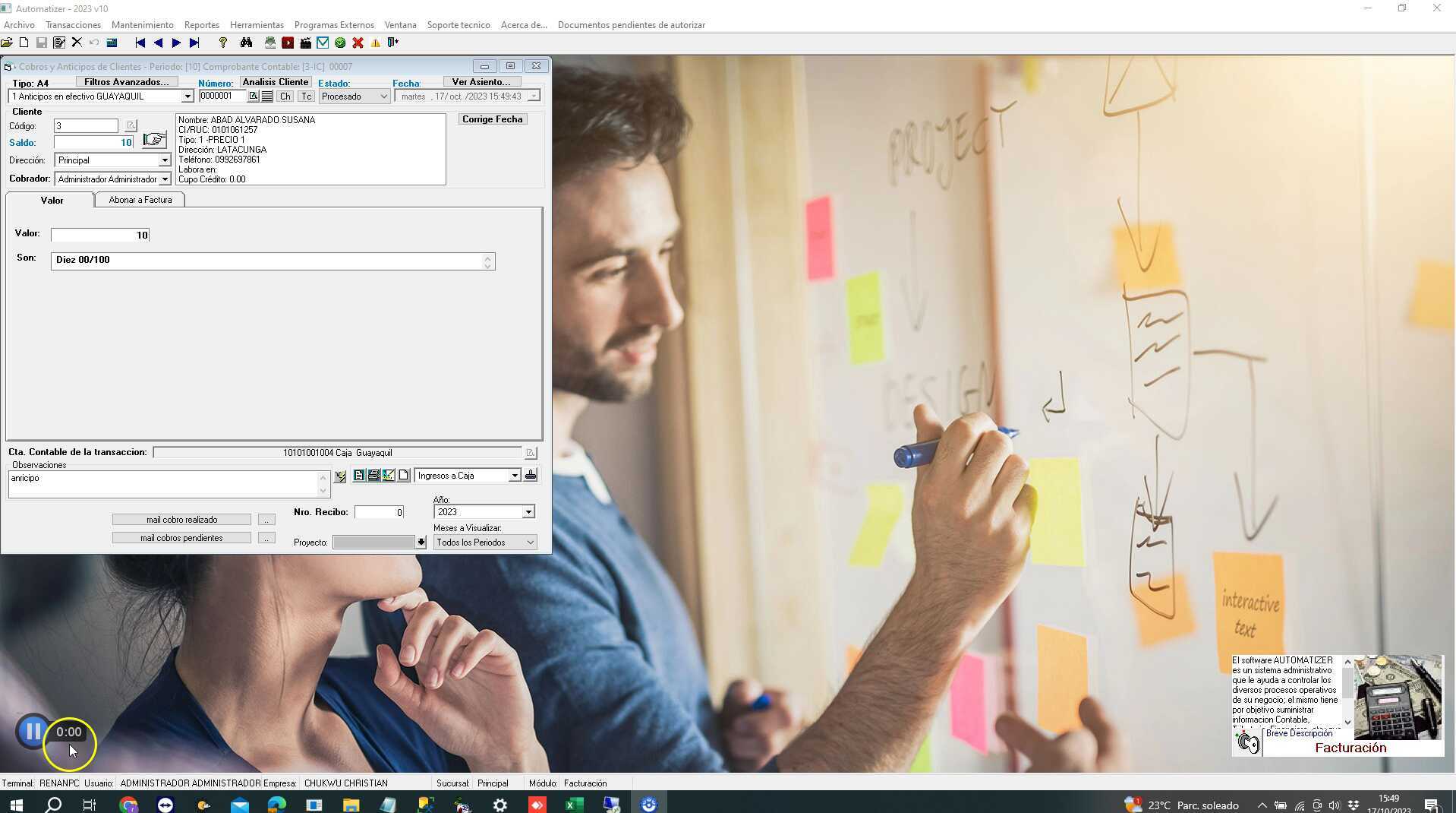 ImportadoraGB - 17-oct-2023 devengar anticipo cuando no se cruza en la ...