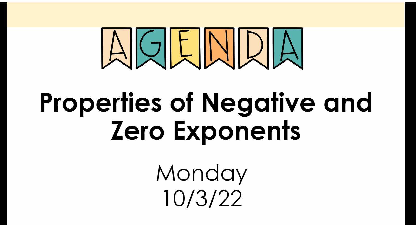 Properties of Negative & Zero Exponents