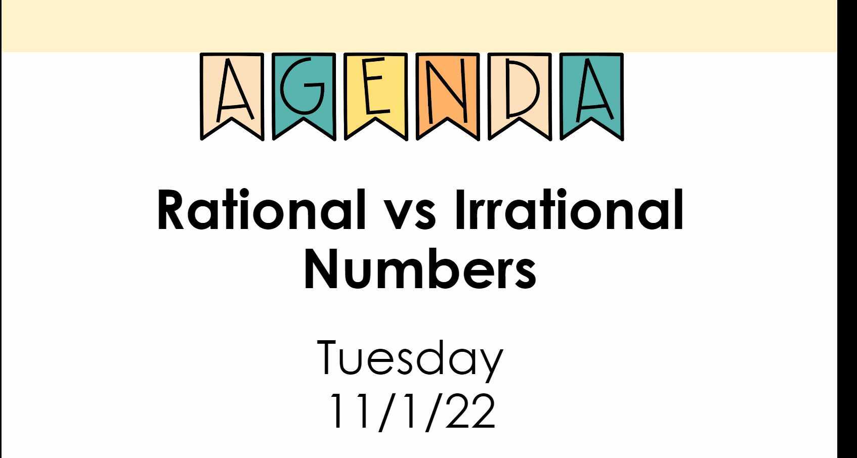 Rational Vs Irrational Numbers Rational Vs Irrational Numbers