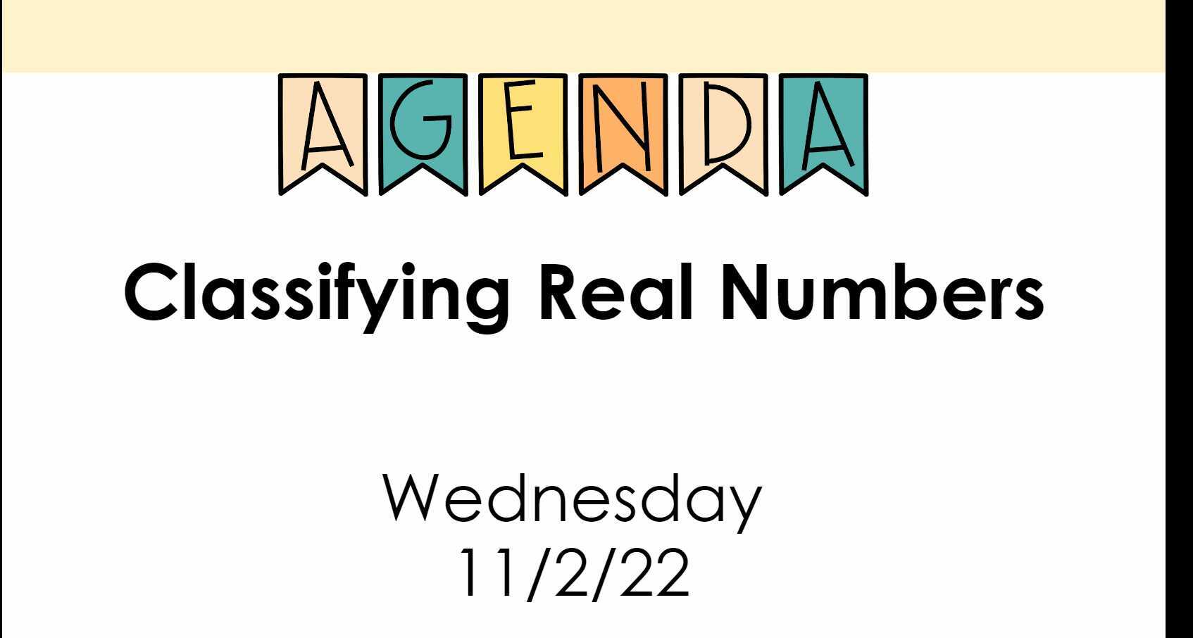 Classifying Real Numbers