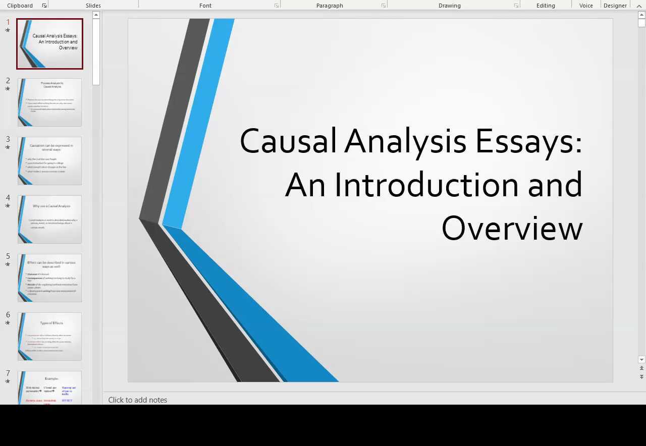 Causal Analysis Arguments