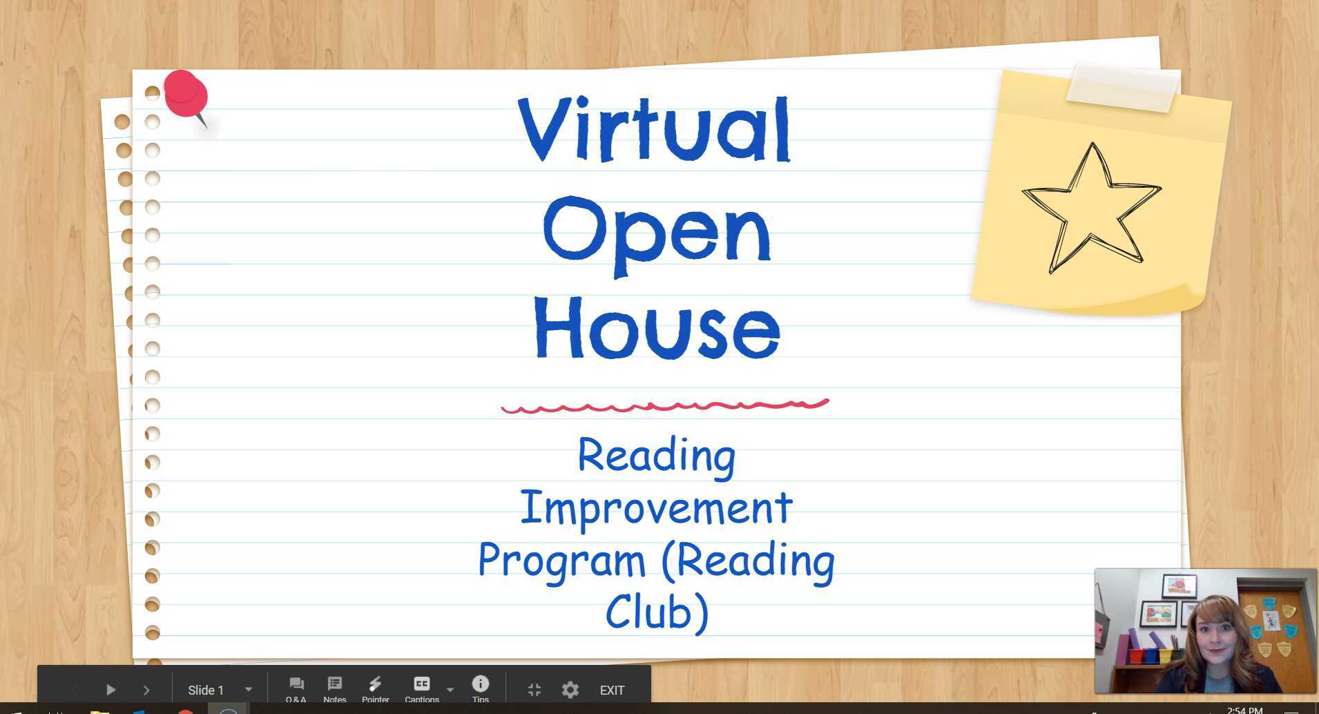 Reading Improvement Program Open House Video