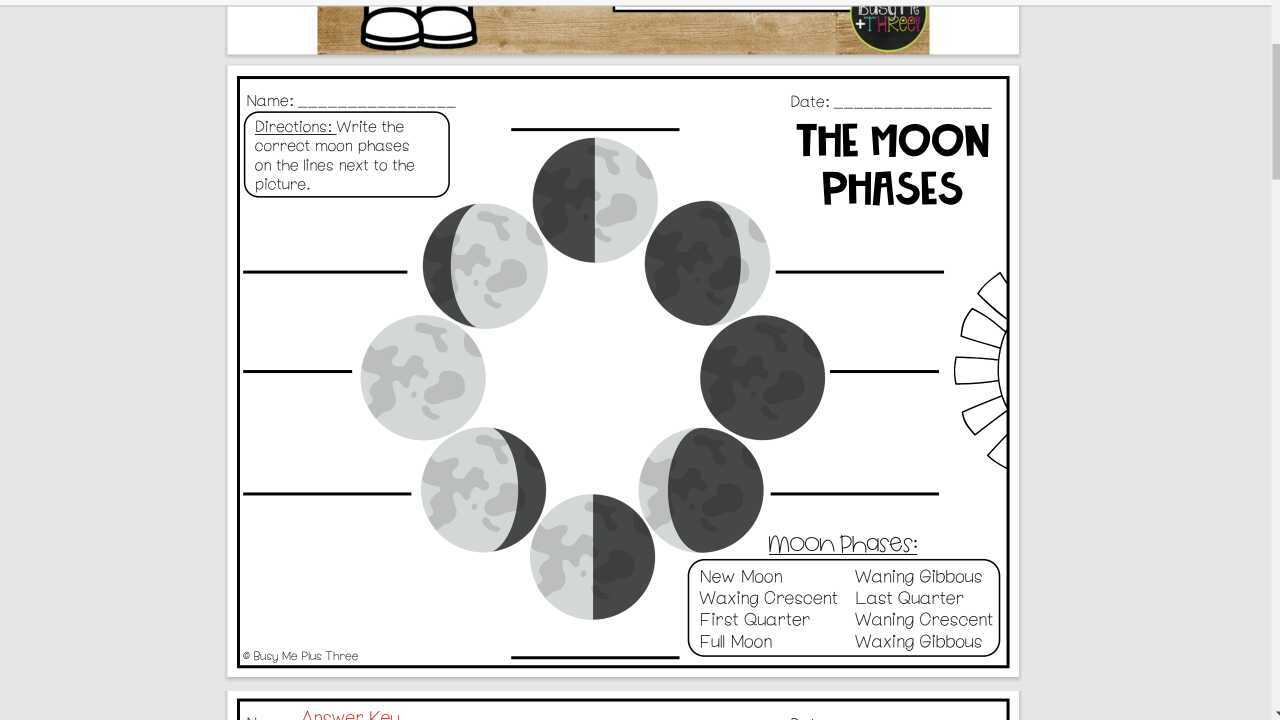 Moon Phases Guided Notes