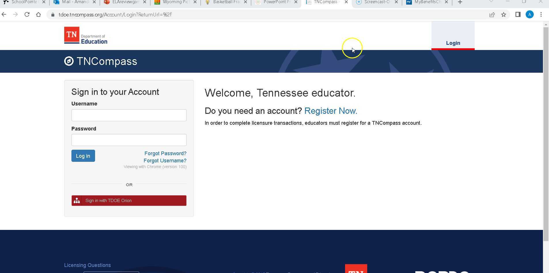 TN Compass/Uploading cert