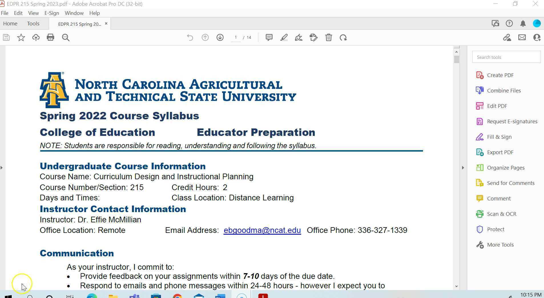 Syllabus Overview