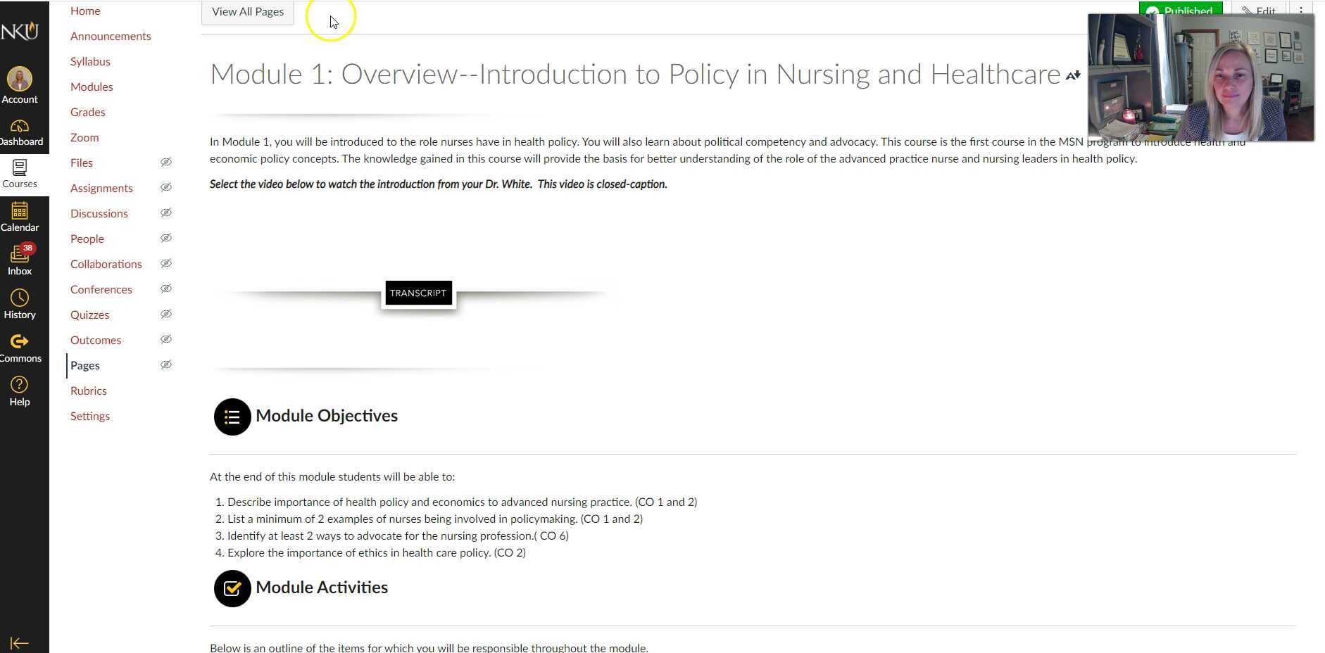 MSN 601 Module 1 Overview
