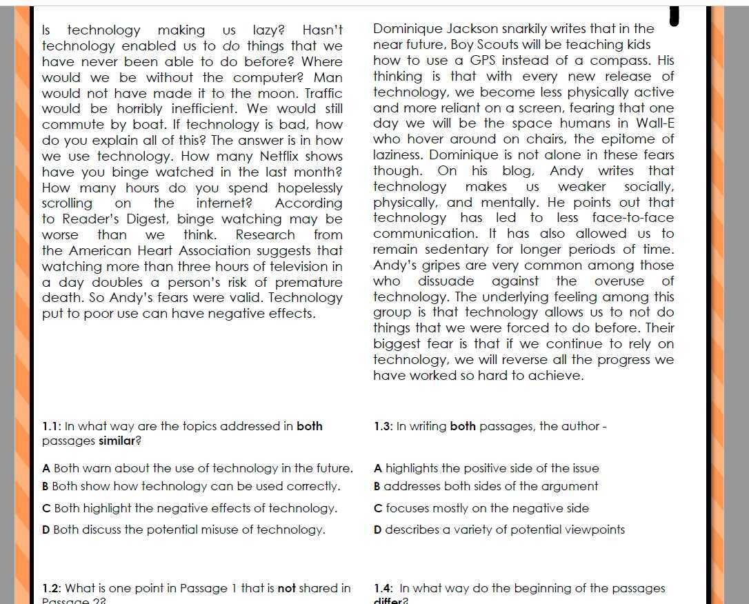 compare contrast part 2