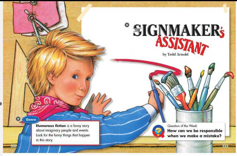 U5W5 Comprehension Story- The Signmaker's Assistant