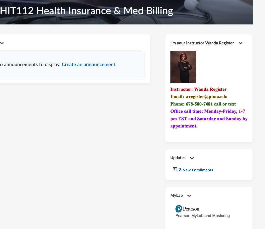 HIT 112 Health Insurance and Medical Billing