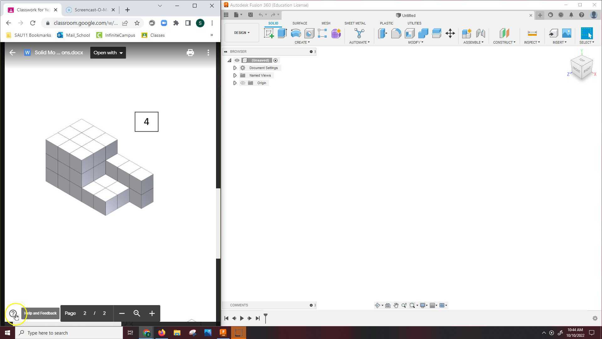 Solid modeling - Introductory parts, with Fusion 360 (objects 4-6)