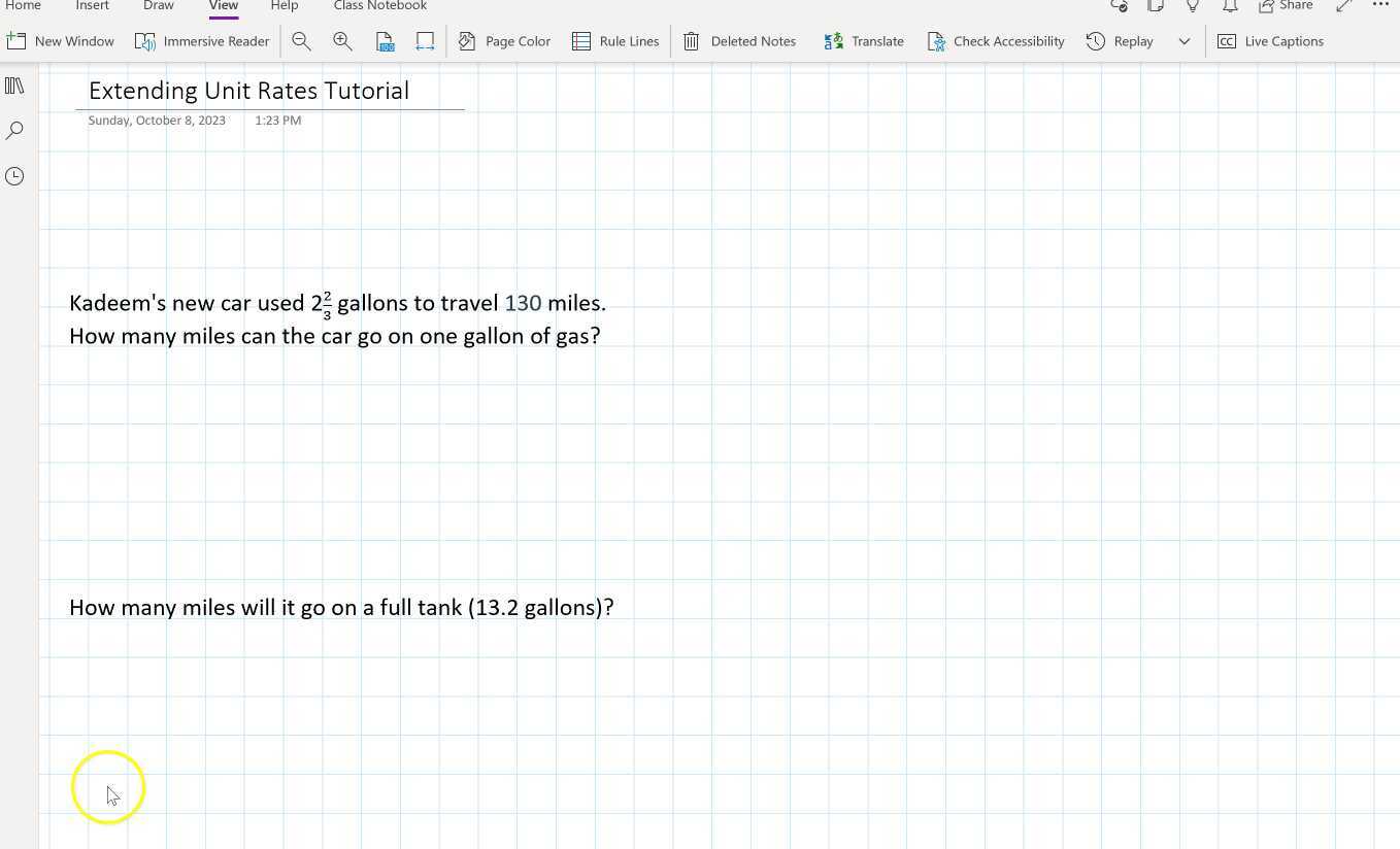 Extending Unit Rates