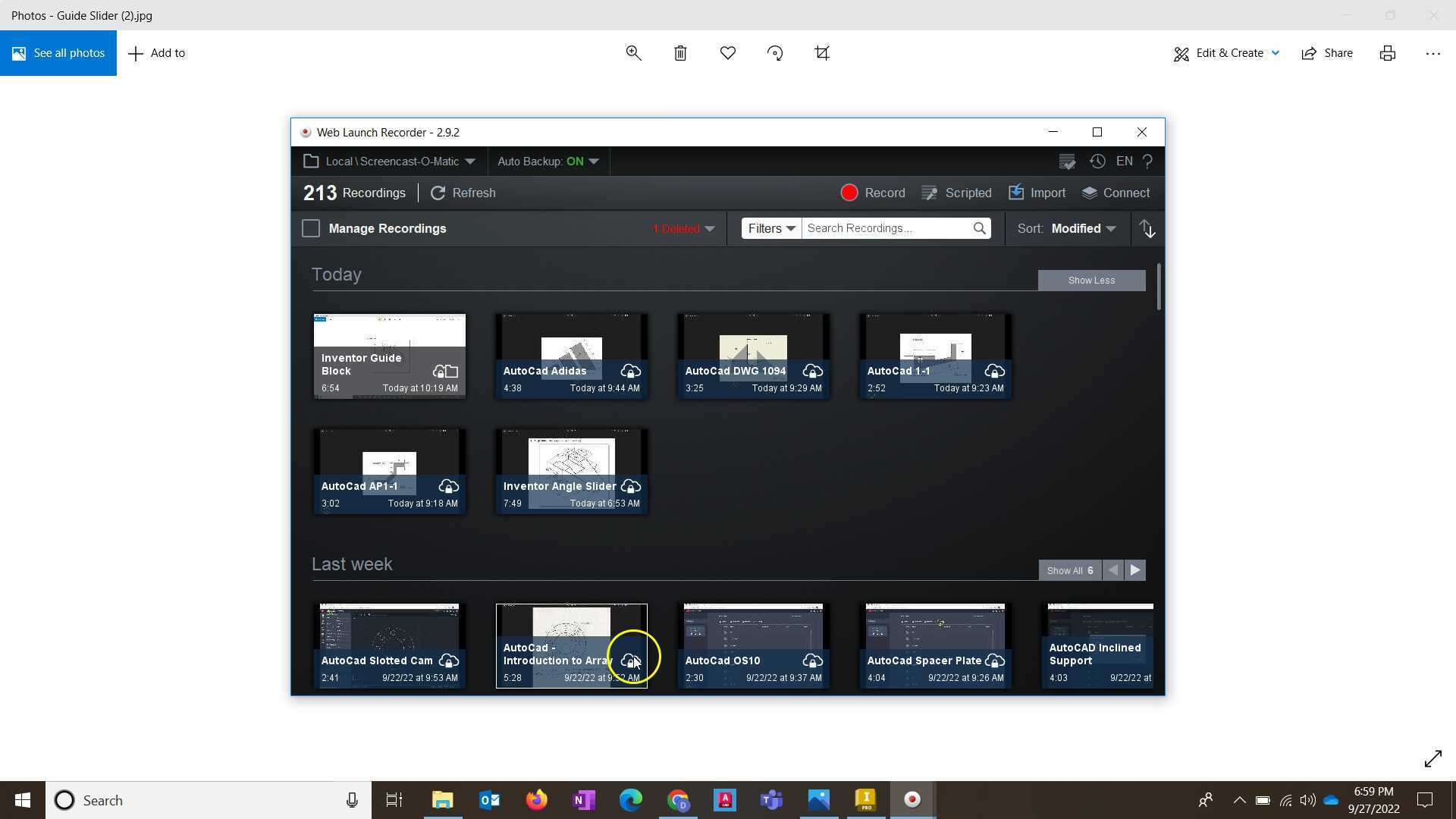 Inventor - Guide Slider