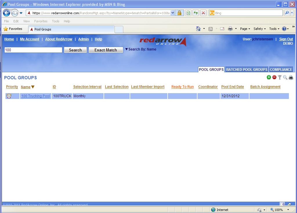 Pool Statistics View