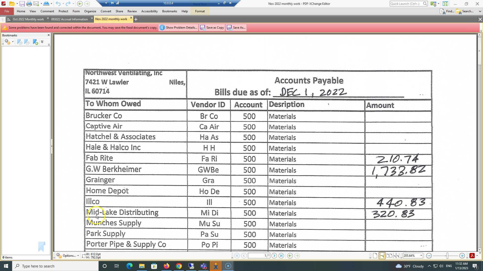 Northwest Accrual Info Entry Instruction