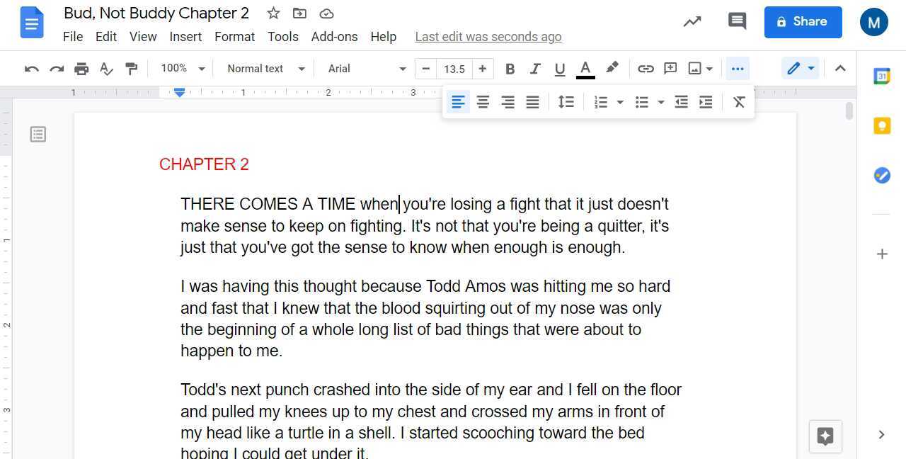 Bud, Not Buddy Chapter 2 (Part 1)