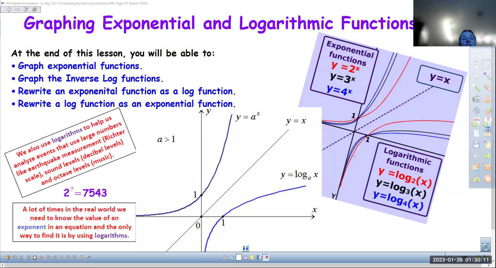 LL Alg 2 S2 1-25 Graphing log functions (2)