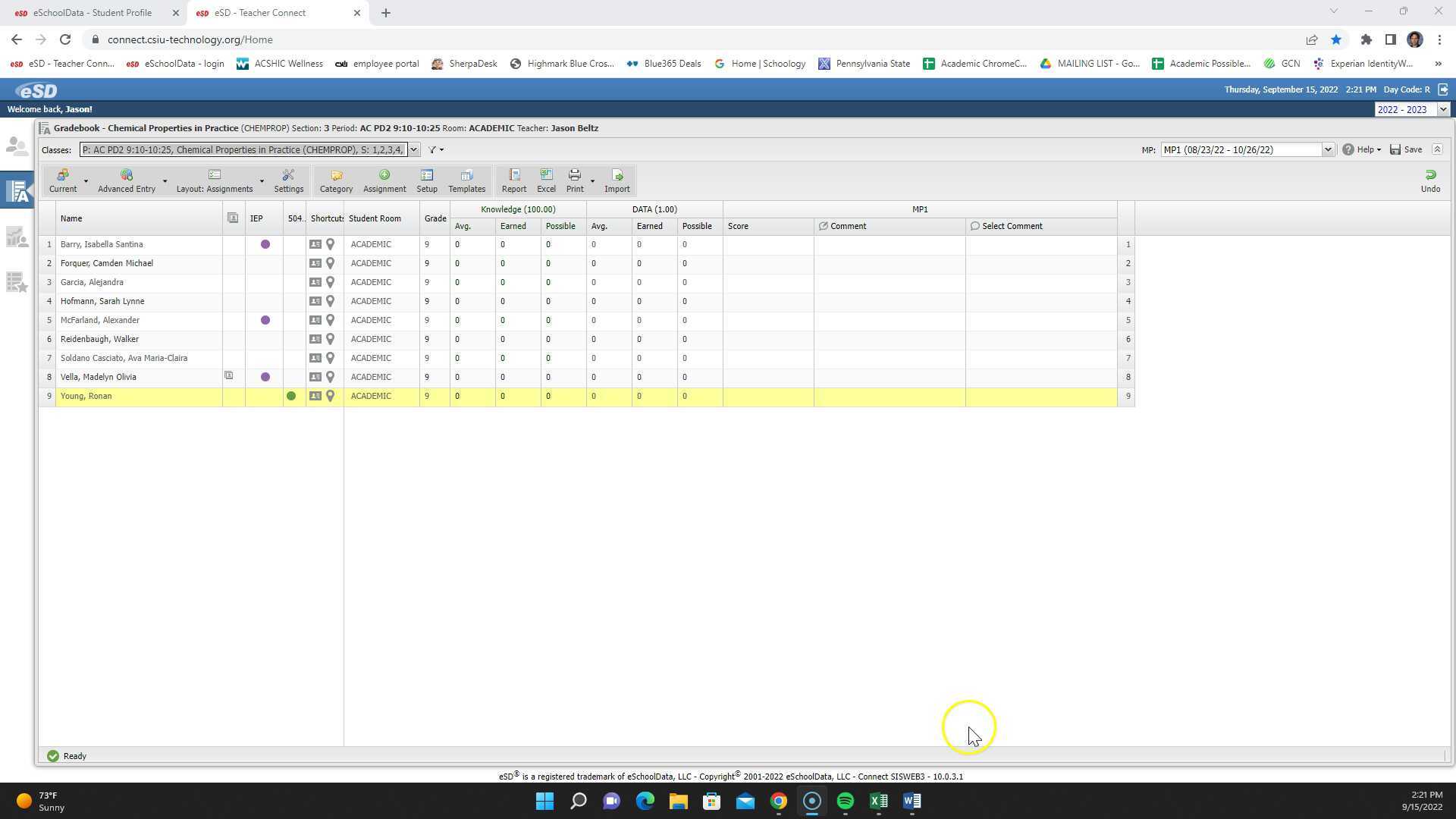 import grades and assignments to CSIU