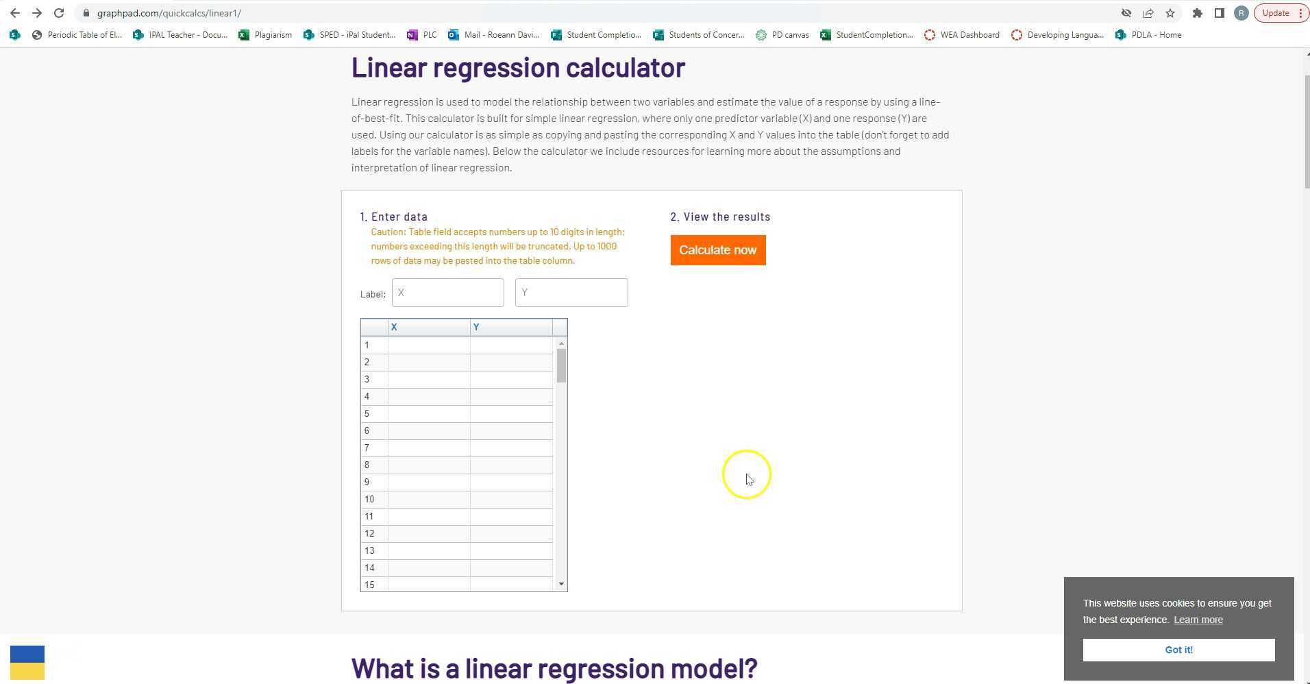 Linear Regression Calculator C5