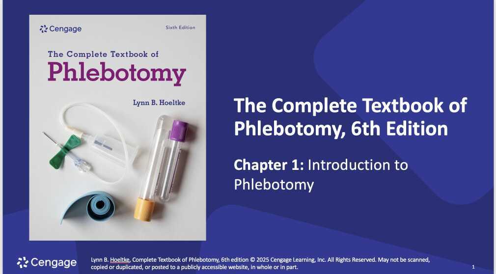Intro to Phlebotomy - Ch 1