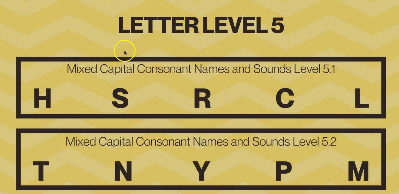 Letter Levels 5 and 6
