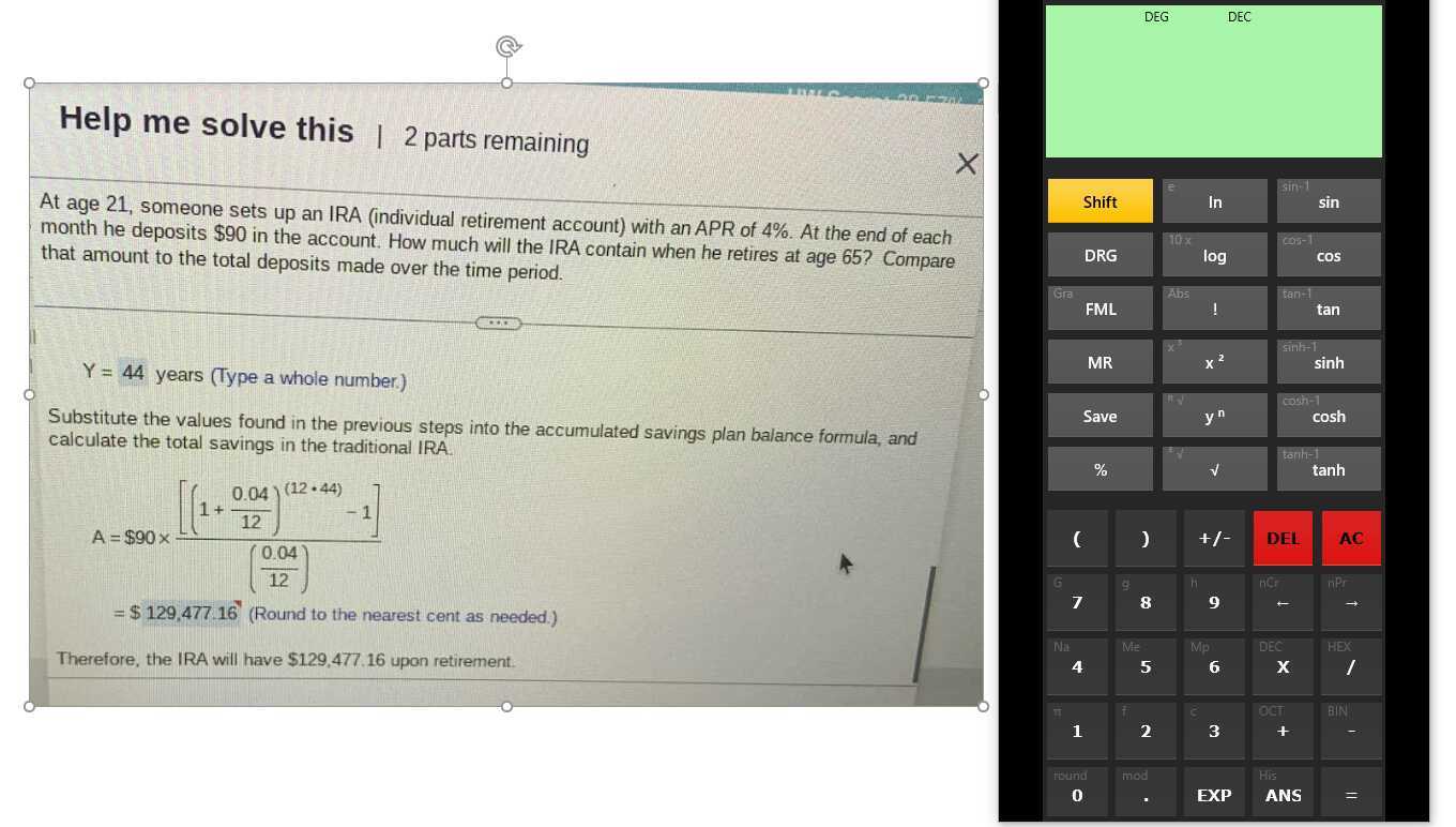 Calculating IRA amounts (4C)
