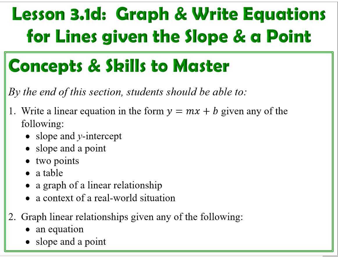 8th Grade 3.1d Notes