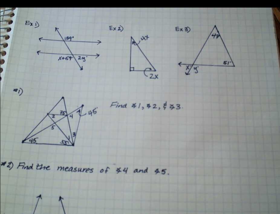 (Day 25) Parallels, Transversals, Triangle Sum, and Exterior Angle Theorem