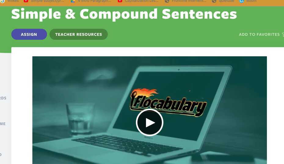 Flocabulary Video Simple Compound Sentences Flocabulary Video Simple Compound Sentences
