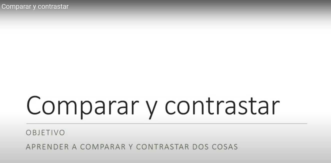 Comparar y Contrastar