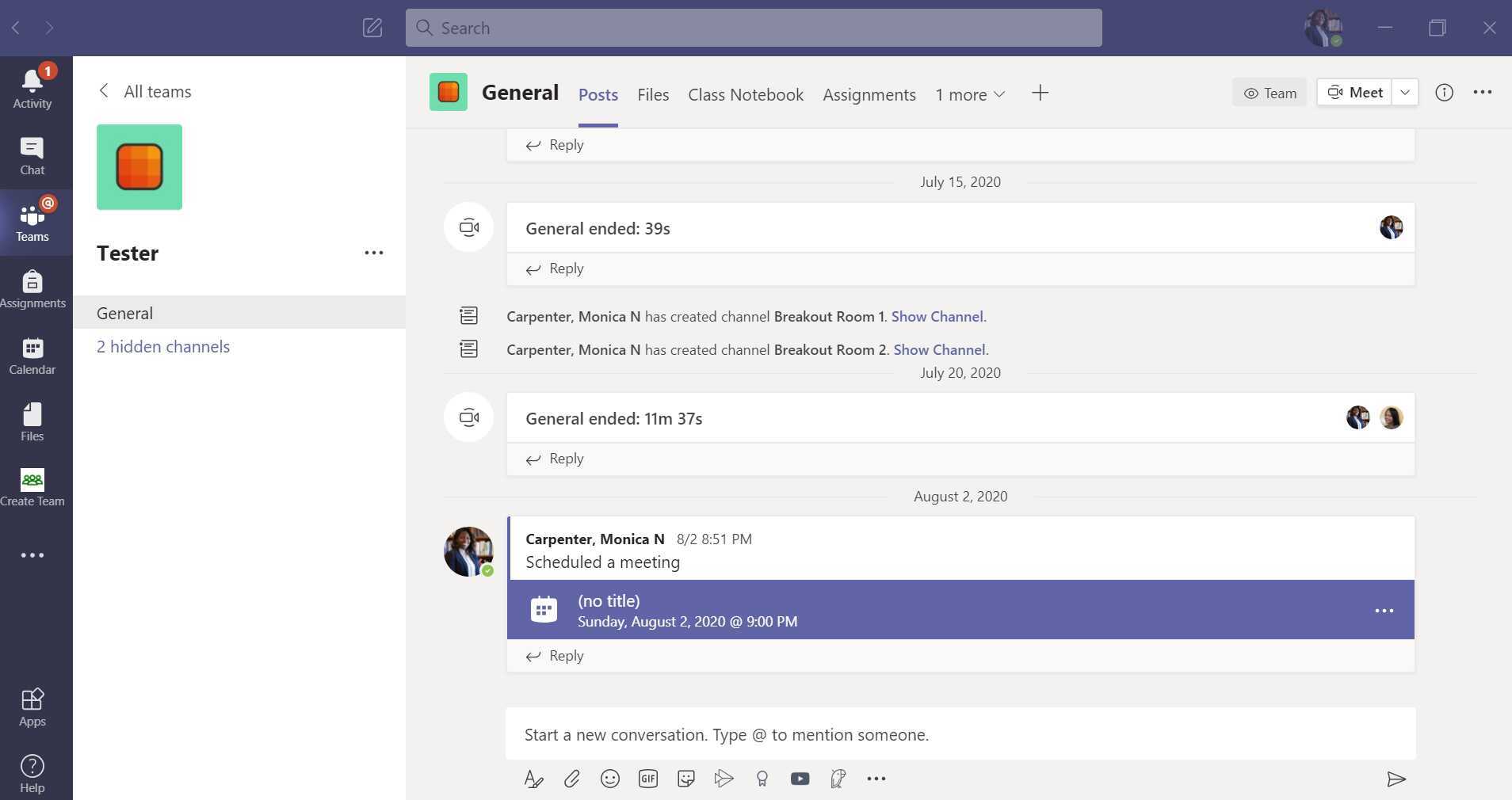 Class Notebook Tutorial