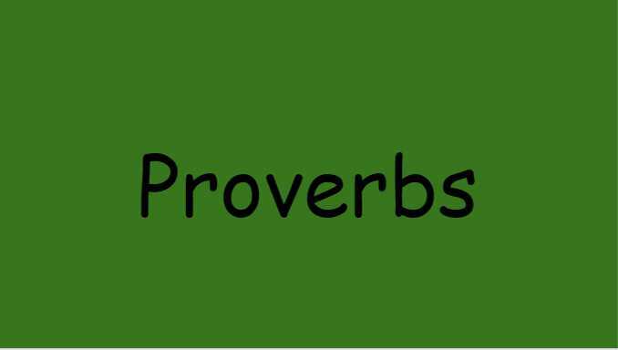 proverbs