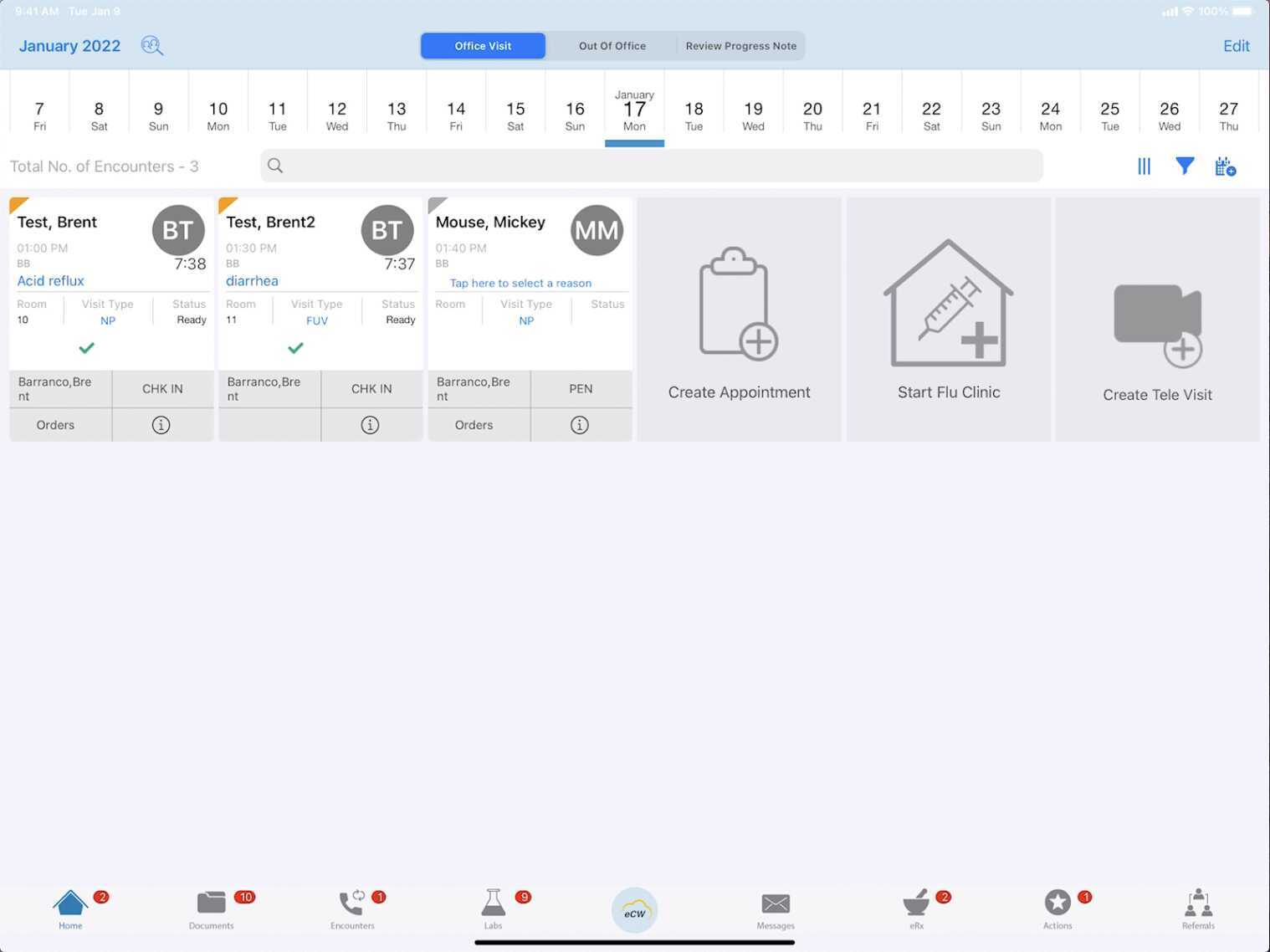 iTouch - eCW + iPad Settings