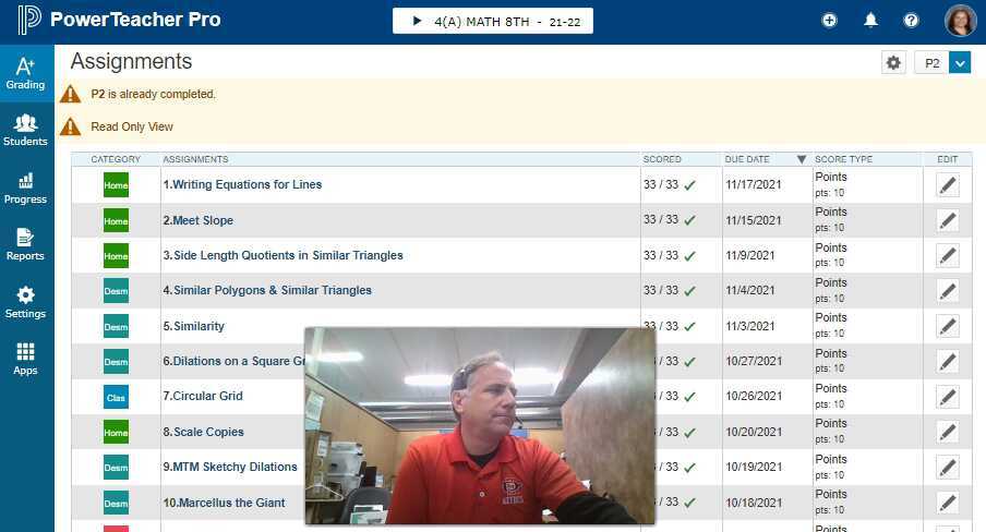 PowerTeacher Pro: Adding a Grade to a Dropped Student