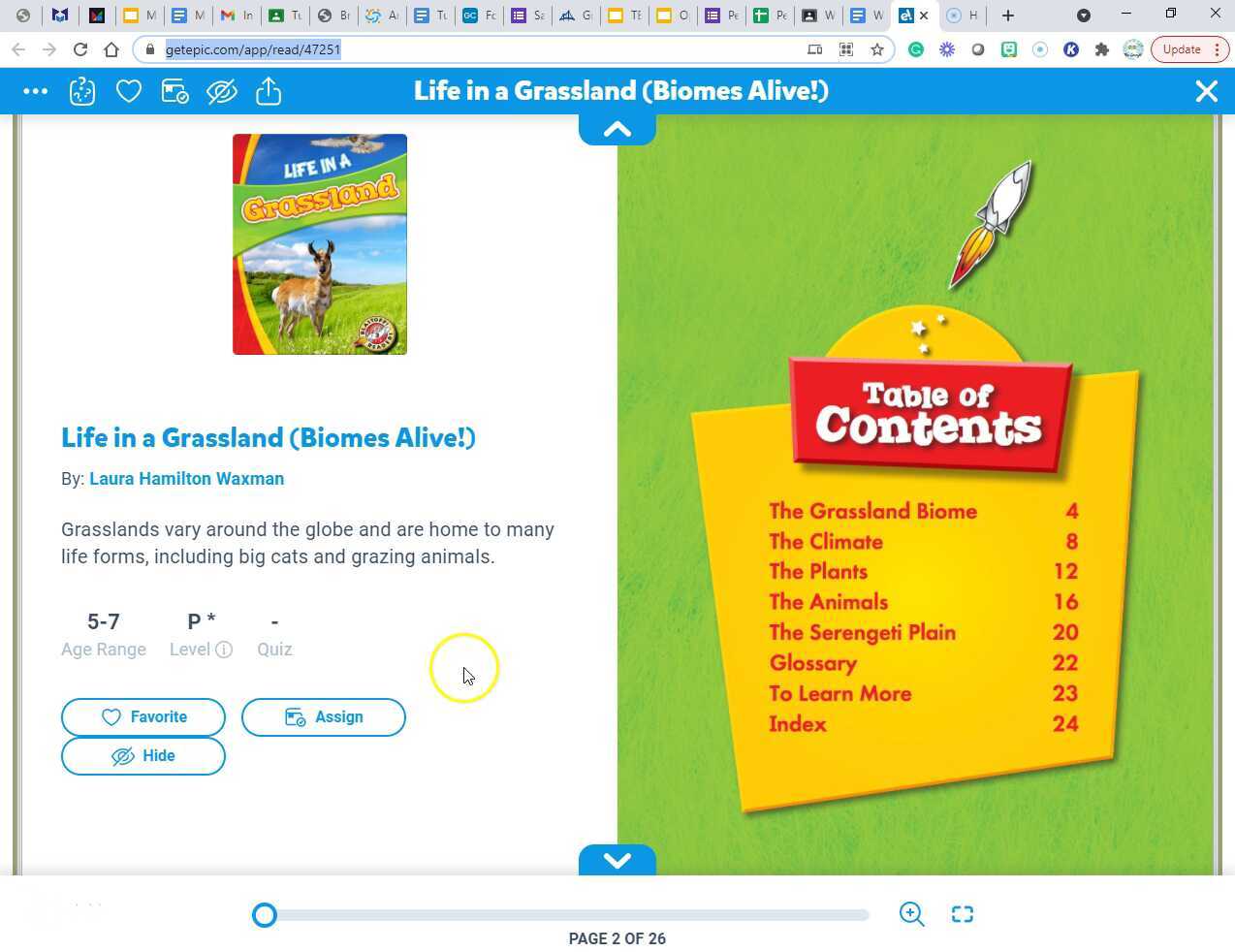 Biomes: Life in a Grassland read aloud