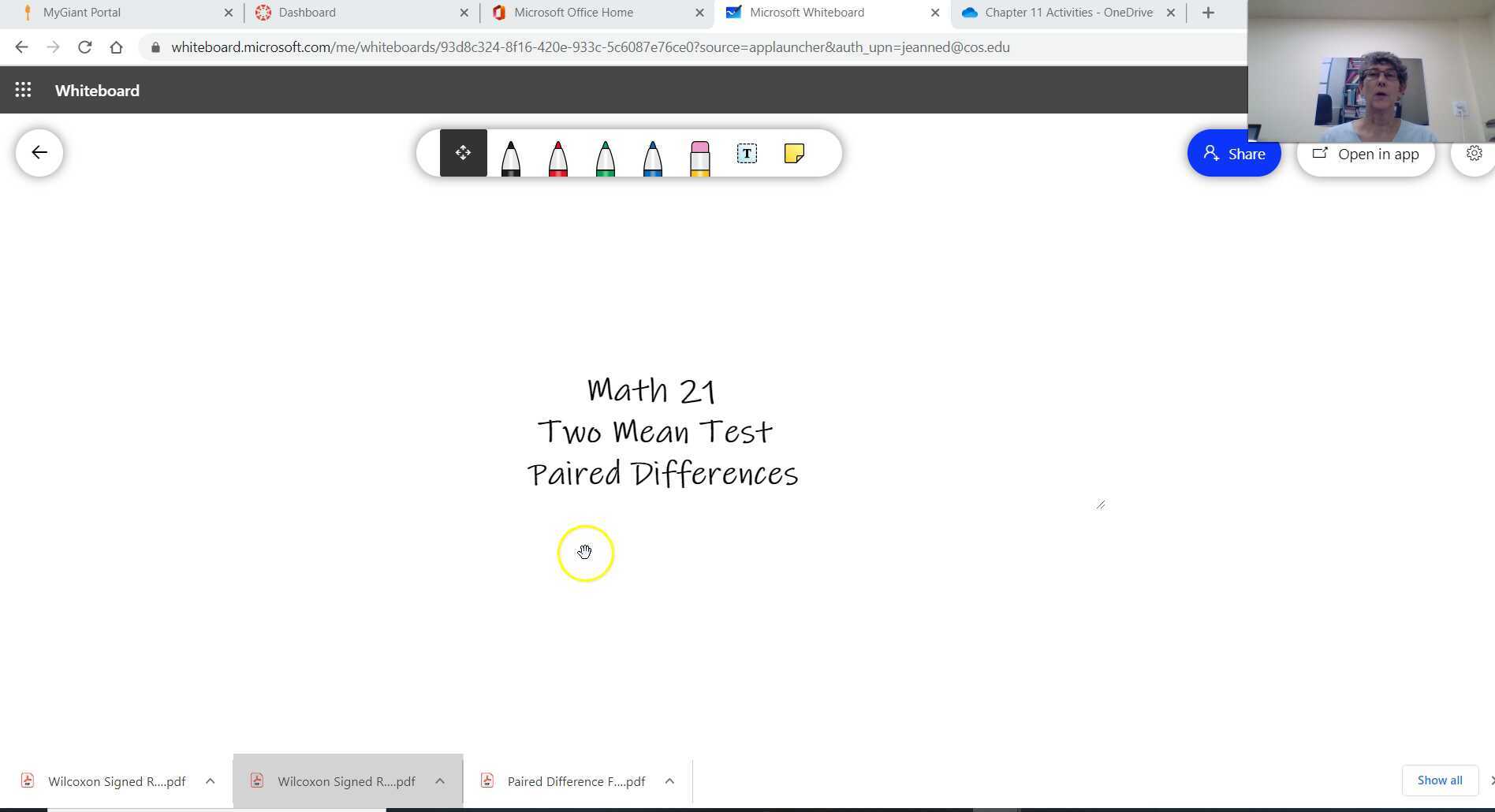 Math 21 Paired Differences