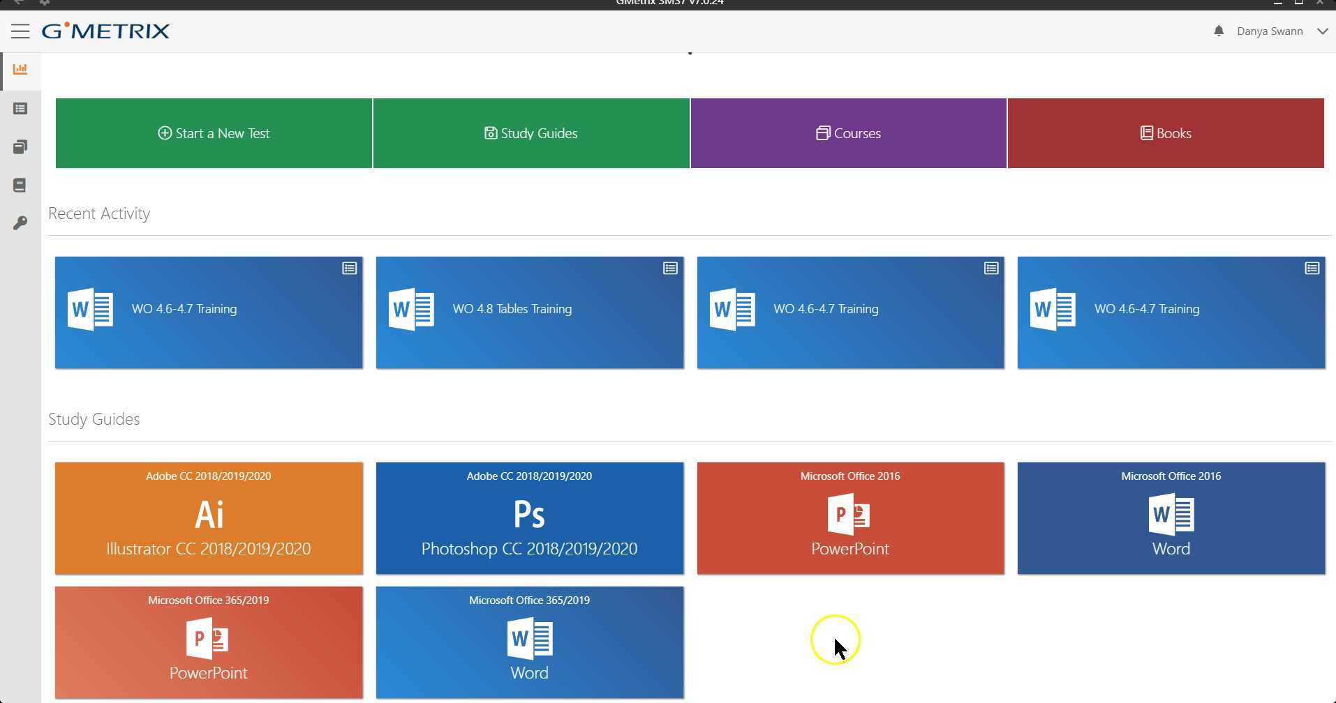Gmetrix Check Grades and Begin Tests