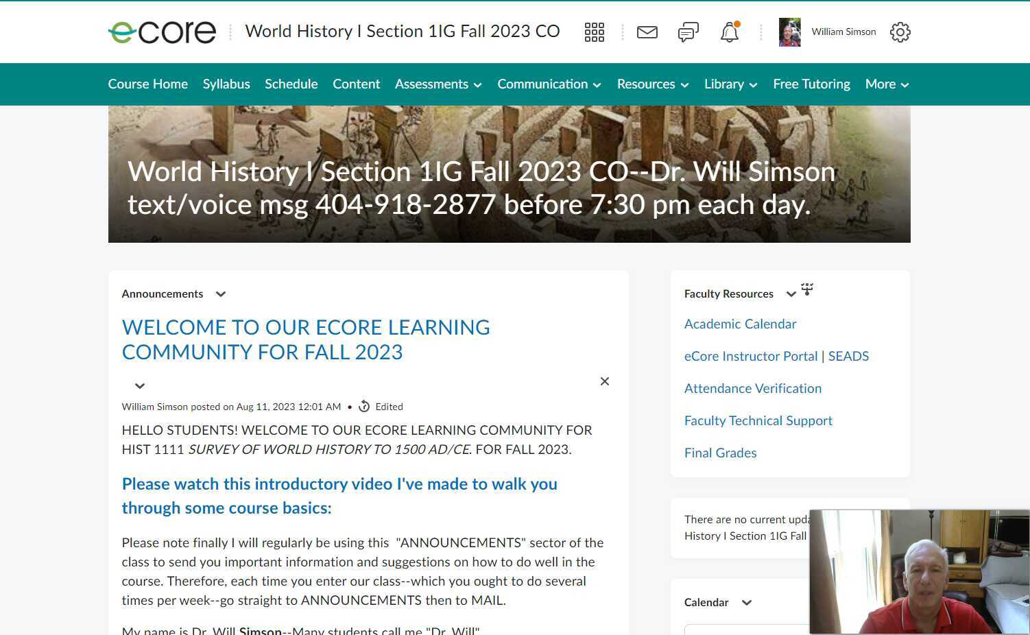 ECore Introductory Message