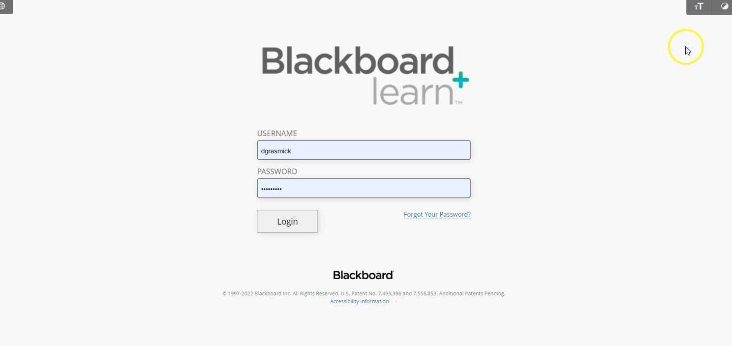 Blackboard Tutorial