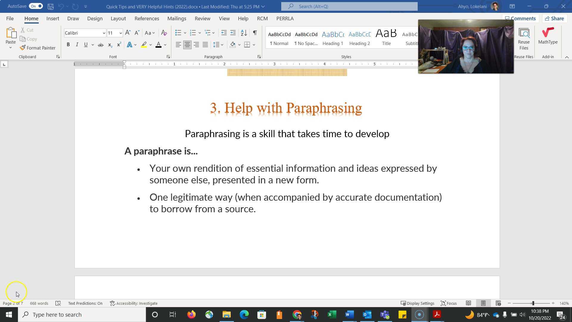Dr. Ahyo_Making Your Life Easier as an Online Student_Paraphrasing