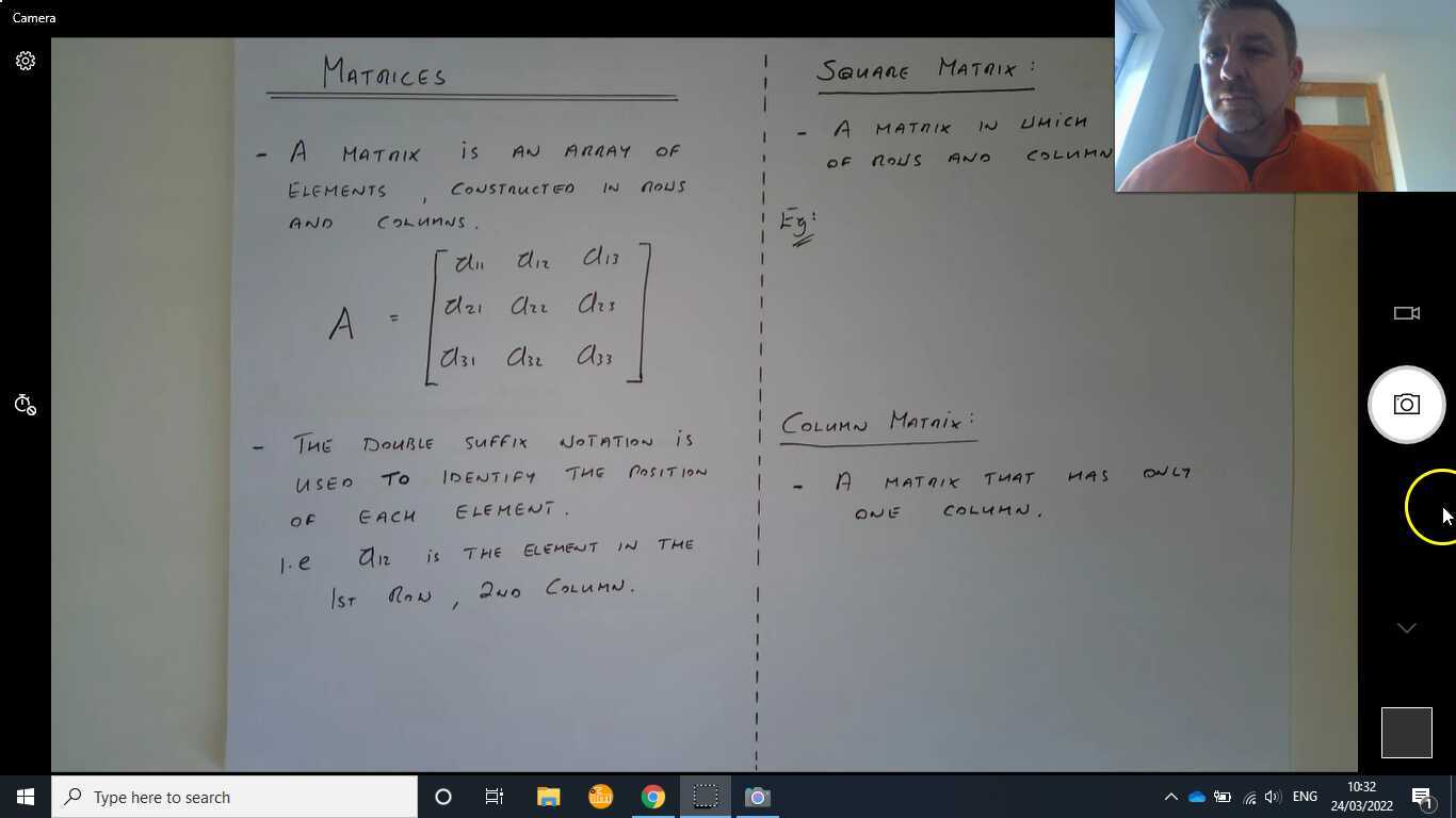 Week 8.1 Matrices Introduction Part 1