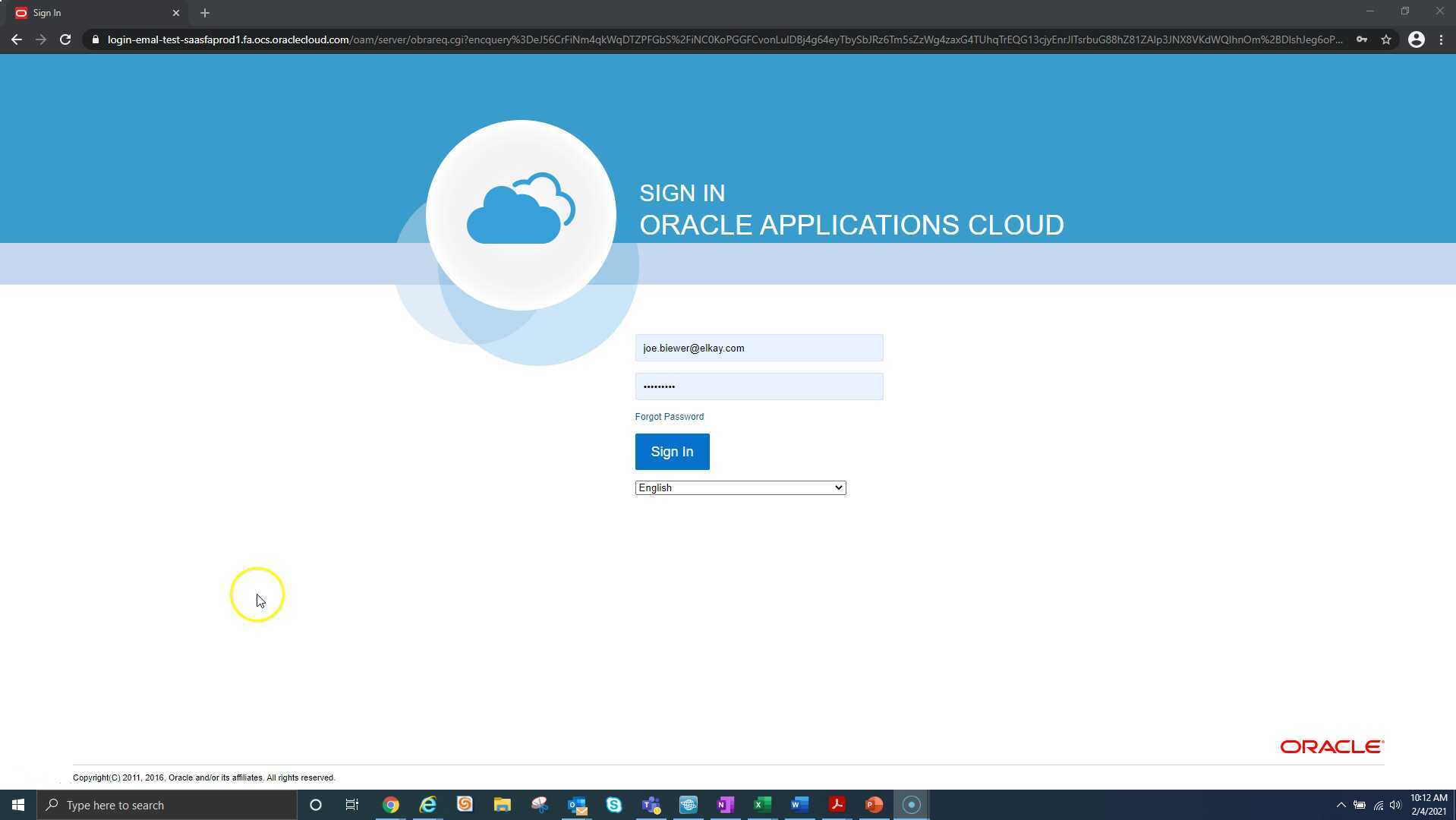 Oracle External Supplier Info