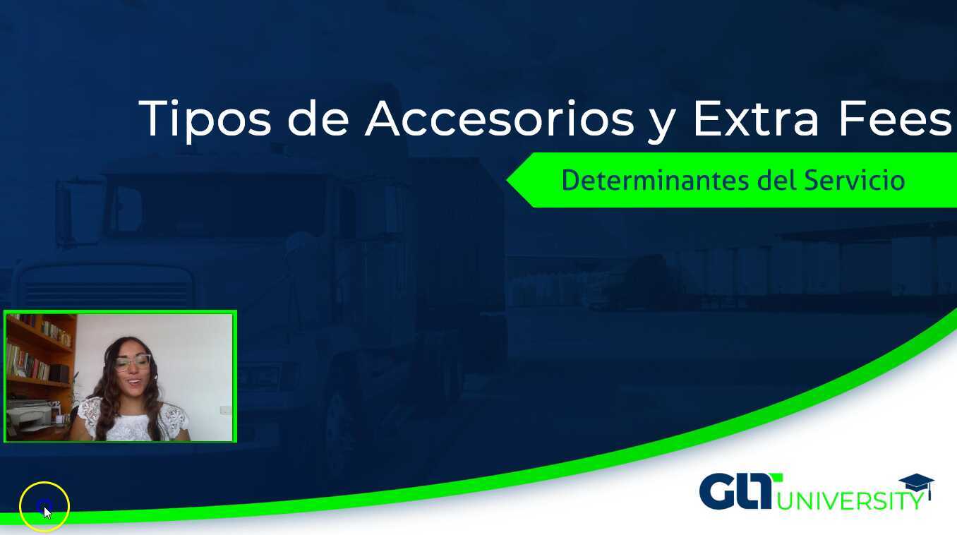 Tipos de Accesorios y Extra Fees